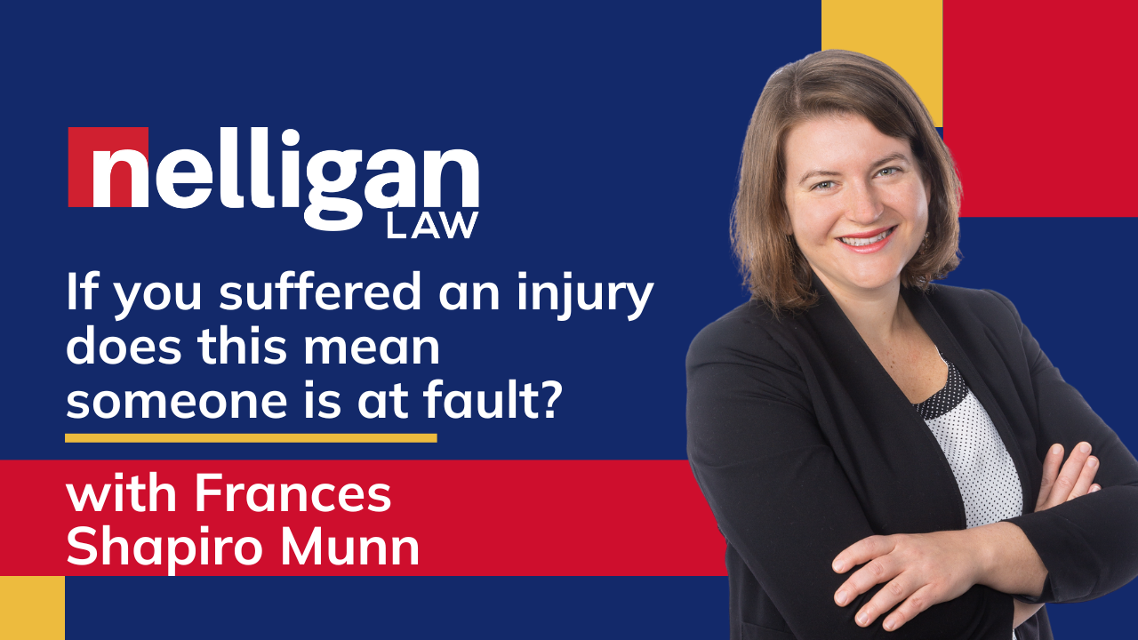 If you suffered an injury does this mean someone is at fault ...